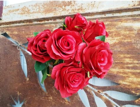 Artificial - Rose Bush - Red – Wholesale Flowers by Flowers Made Easy